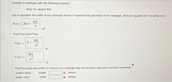 Solved Consider a rectangle with the following property. | Chegg.com