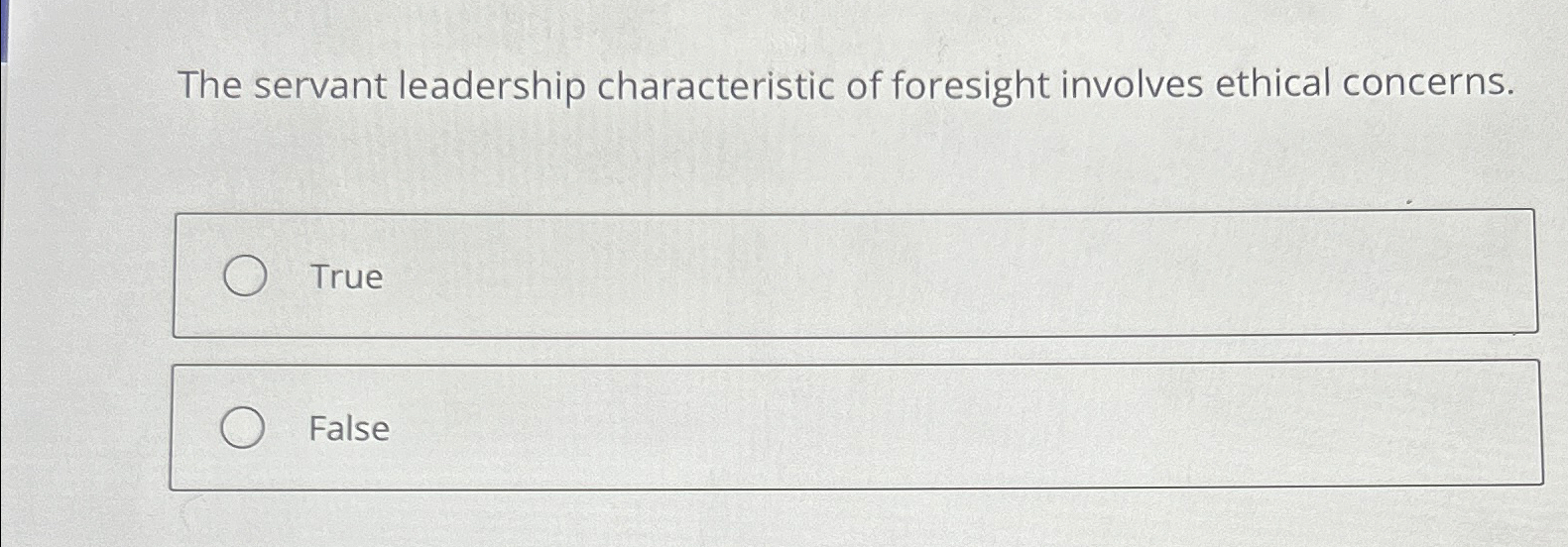 Solved The servant leadership characteristic of foresight | Chegg.com
