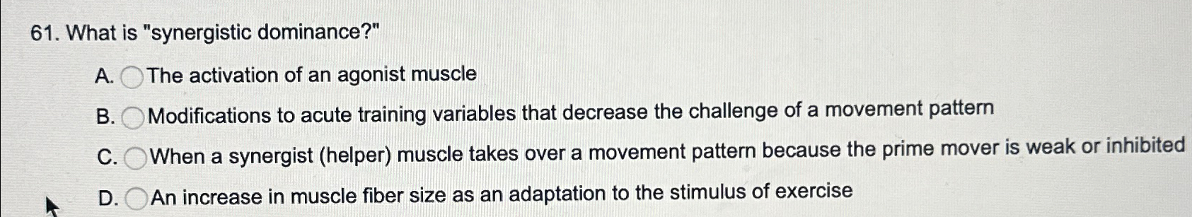 Solved What is "synergistic dominance?"A. ﻿The activation of | Chegg.com