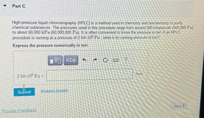 Solved High-pressure liquid chromatography (HPLC) is a | Chegg.com