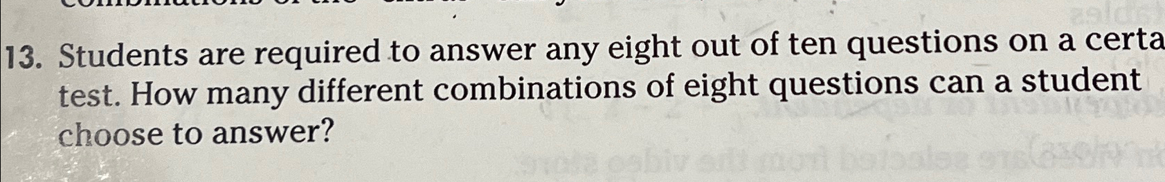 Solved Students are required to answer any eight out of ten | Chegg.com