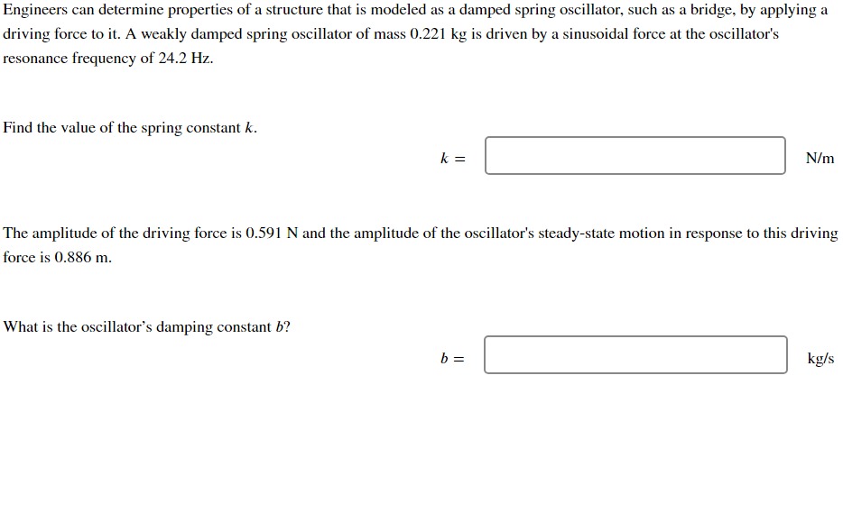 Solved Engineers can determine properties of a structure | Chegg.com