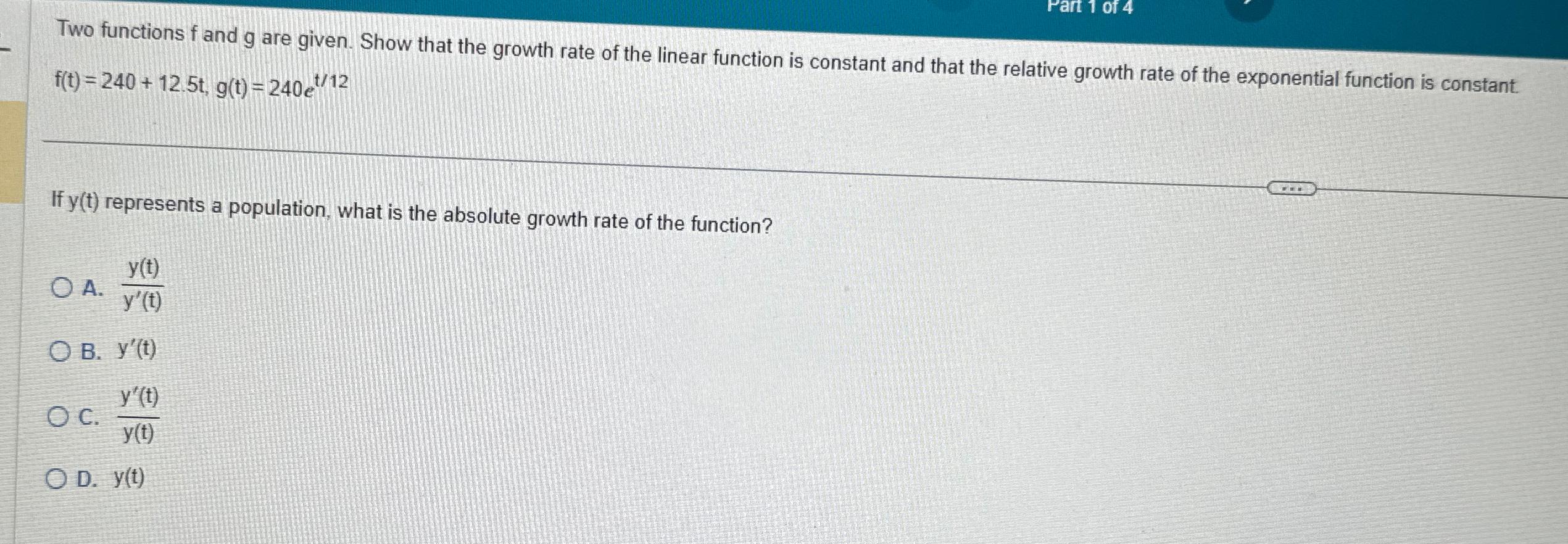 Solved Two functions f ﻿and g ﻿are given. Show that the | Chegg.com