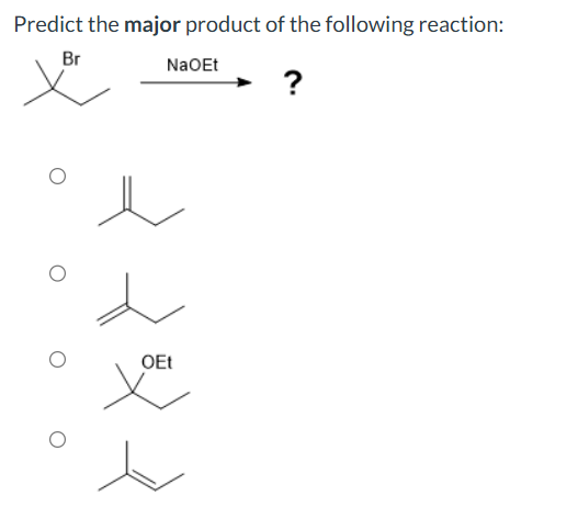 Predict the major product of the following reaction: | Chegg.com