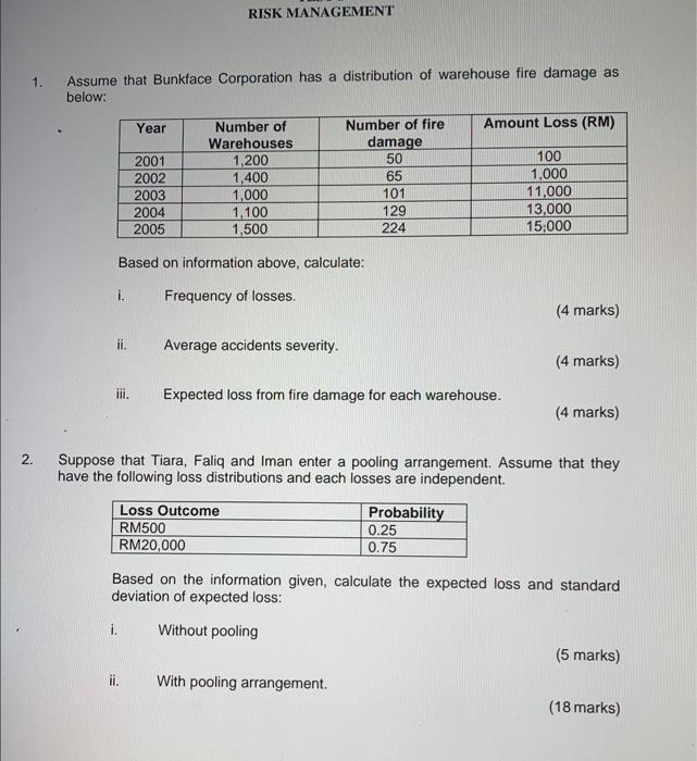 Solved 1. Assume that Bunkface Corporation has a | Chegg.com