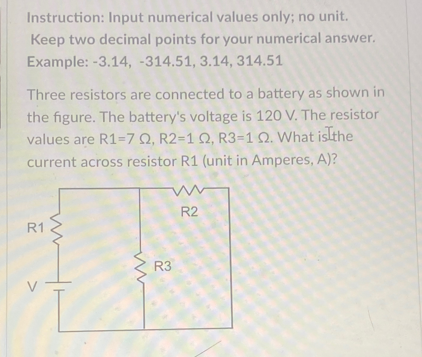 Solved Instruction: Input numerical values only; no unit. | Chegg.com