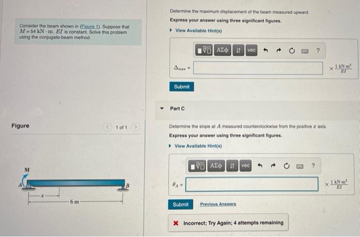 Solved Determine the maximum displacement of the beam | Chegg.com
