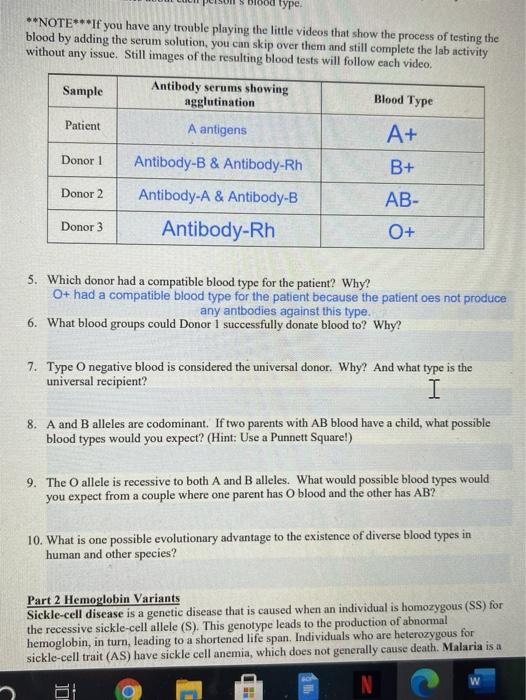 Solved type. **NOTE***If you have any trouble playing the | Chegg.com