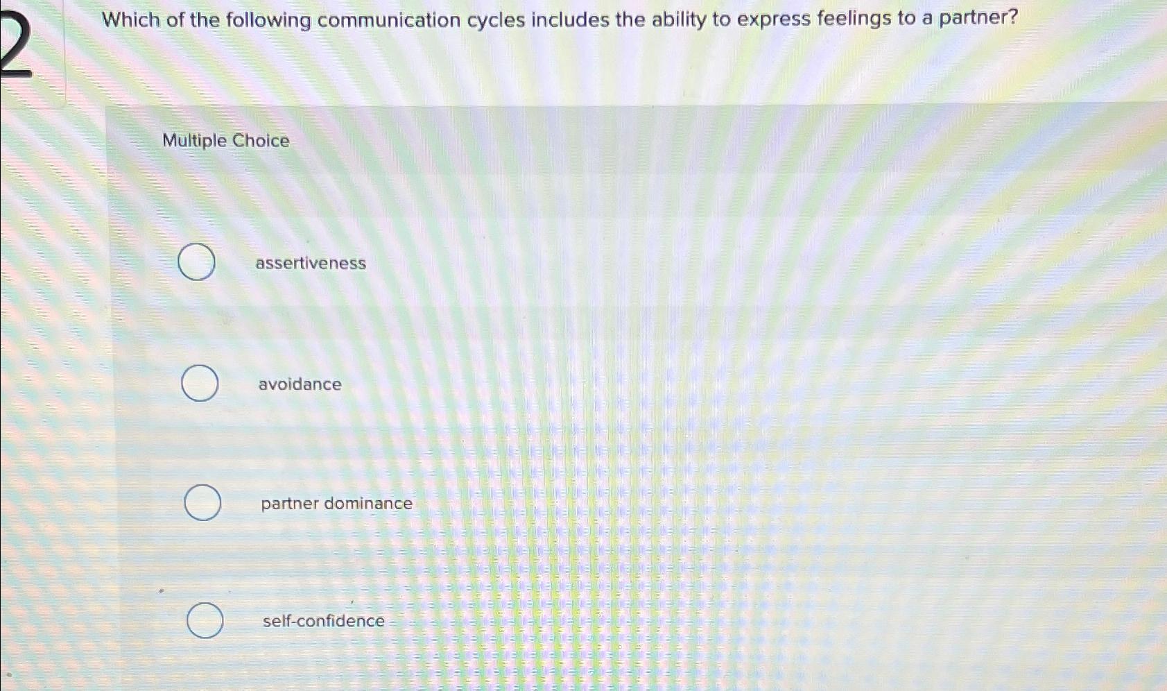 Solved Which of the following communication cycles includes | Chegg.com
