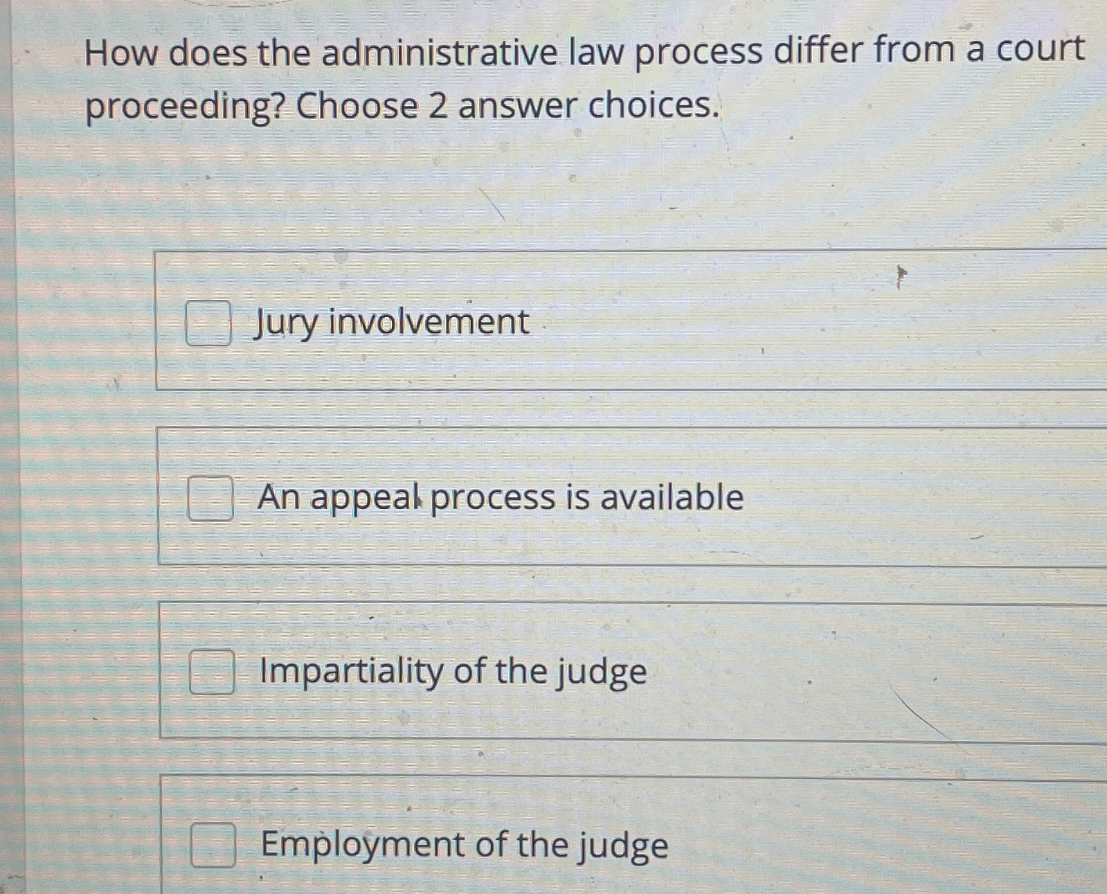 Solved How does the administrative law process differ from a | Chegg.com