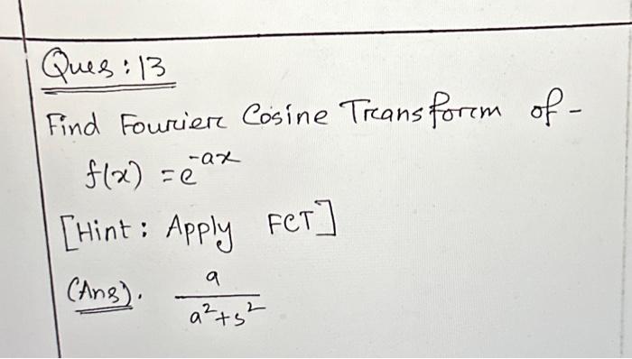 Solved please show all the steps of this fourier cosine | Chegg.com