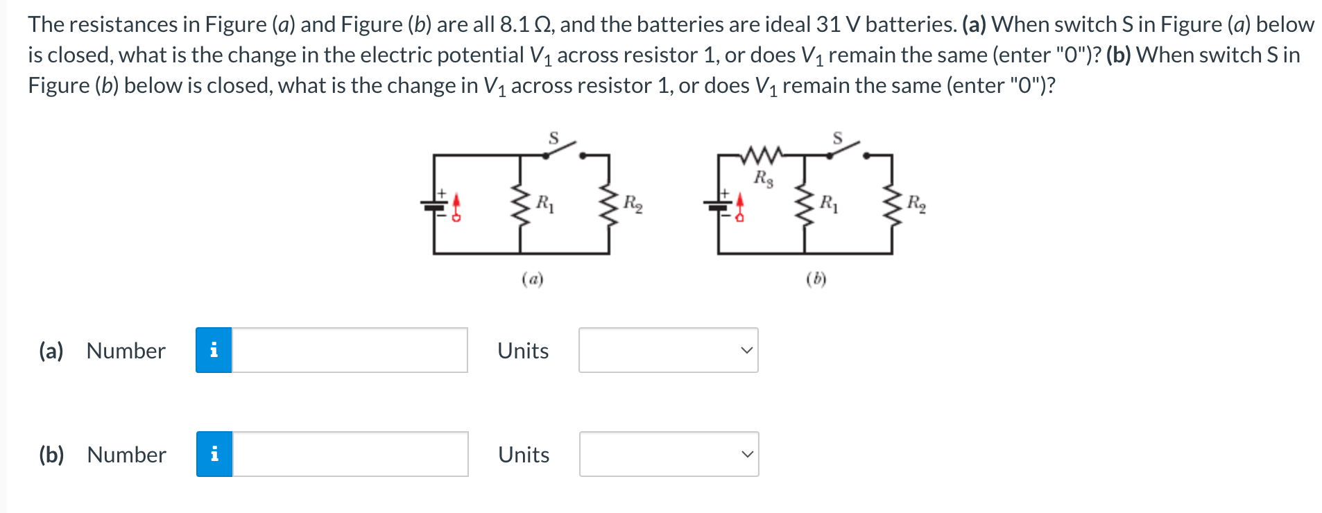 Solved The resistances in Figure ( a ) ﻿and Figure ( b ) | Chegg.com