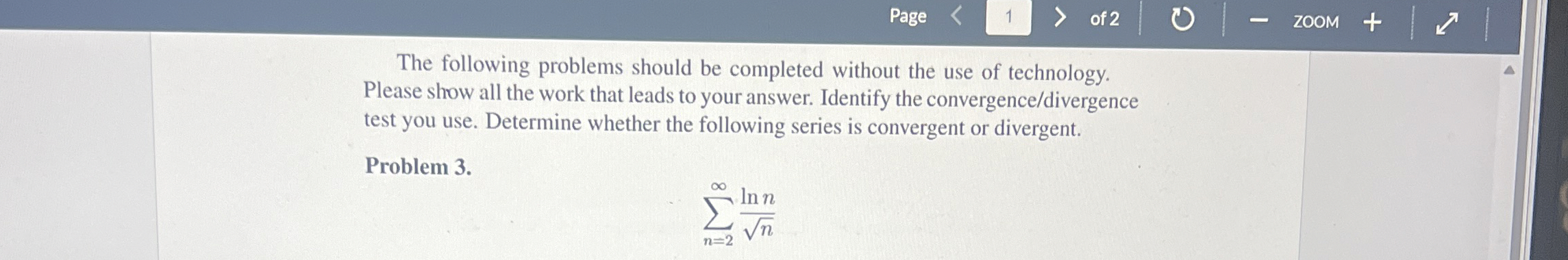 Solved The following problems should be completed without | Chegg.com