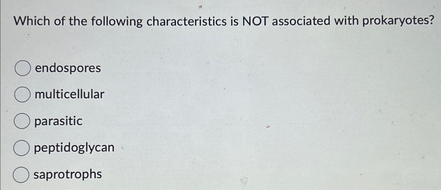 Solved Which of the following characteristics is NOT | Chegg.com