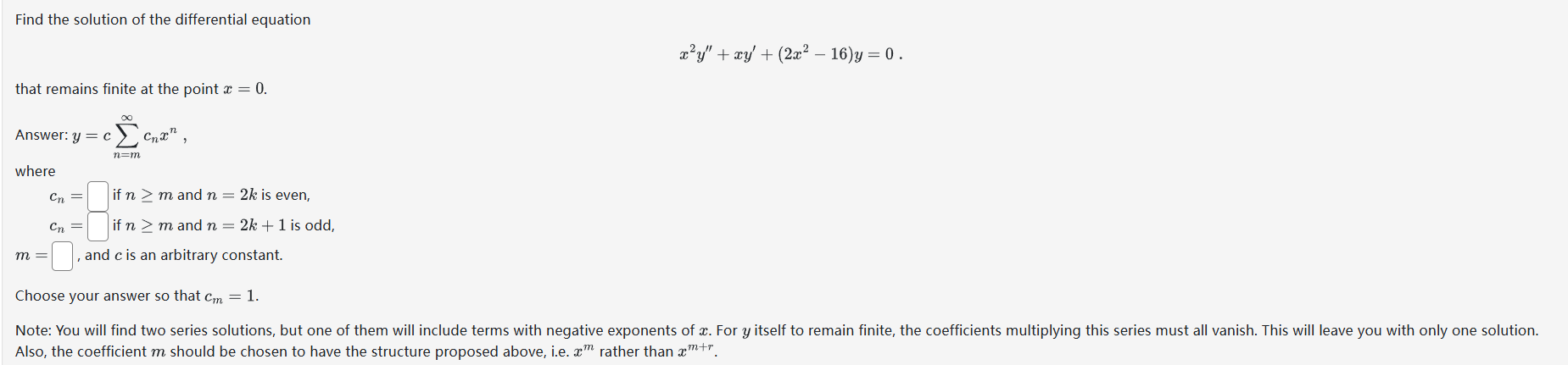 Solved Find the solution of ﻿the differential | Chegg.com