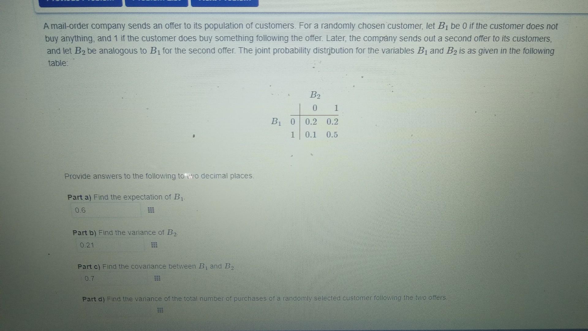 Solved A mail-order company sends an offer to its population | Chegg.com