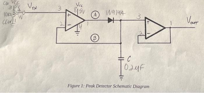 Solved Vcc = 5 VDiode = 1N914AC = 0.2 uF (two 0.1 uF | Chegg.com