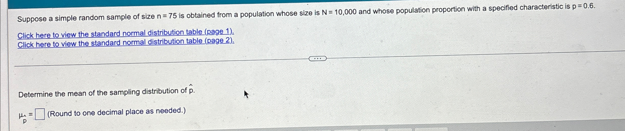 Solved Suppose a simple random sample of size n=75 ﻿is | Chegg.com