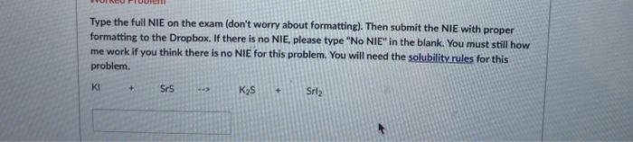 Solved Type the full NIE on the exam (don't worry about | Chegg.com
