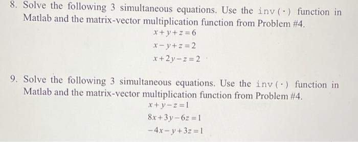 Solved 4. Implement a matrix/vector multiplication routine | Chegg.com