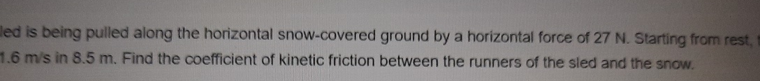 Solved A 16 ﻿ is being pulled along the horizontal | Chegg.com