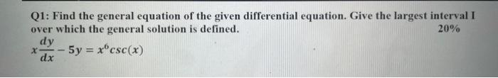 Solved & Classify each DE given in Q1, Q2, Q3, and Q4 as a | Chegg.com