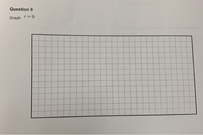 Solved Question 9 Graph r= 9 Graph r = 9 | Chegg.com
