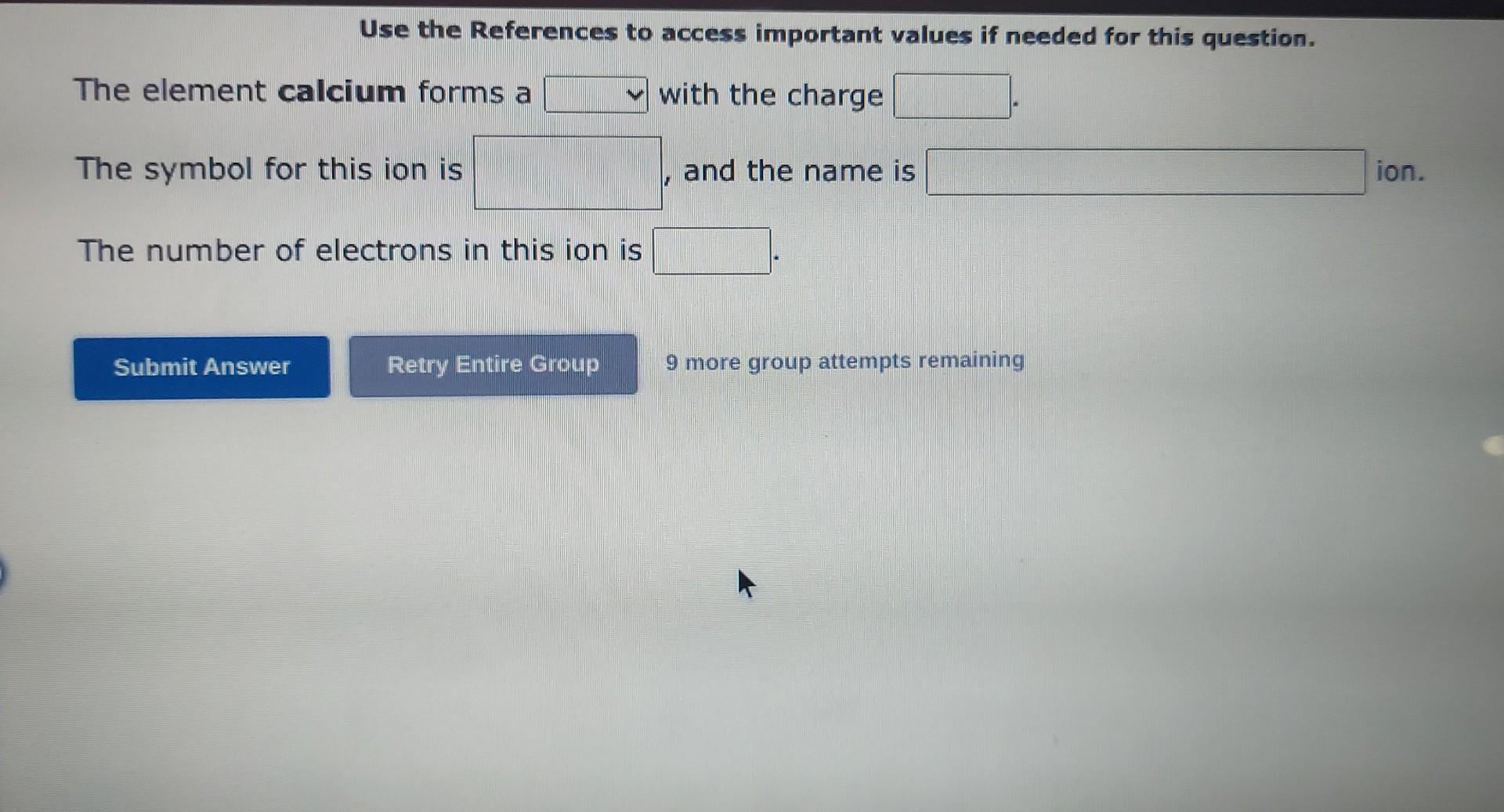 Calcium Symbol And Charge