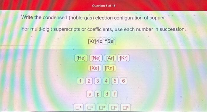 Solved Write the condensed (noble-gas) electron | Chegg.com Solved Write the condensed (noble-gas) electron | Chegg.com