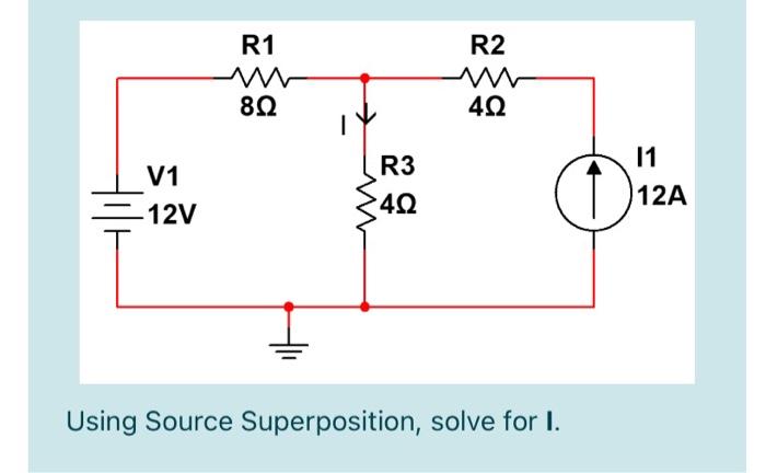 Solved R1 R2 892 402 V1 12V R3 422 o 11 12A Using Source | Chegg.com