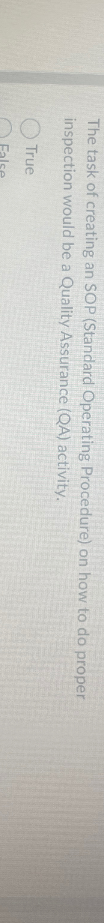 Solved The task of creating an SOP (Standard Operating | Chegg.com