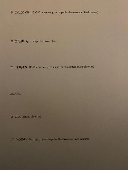 Solved 12. CH3-CH CI (C-C-Cl sequence) 13. CN-CO-CN (C-C-C | Chegg.com
