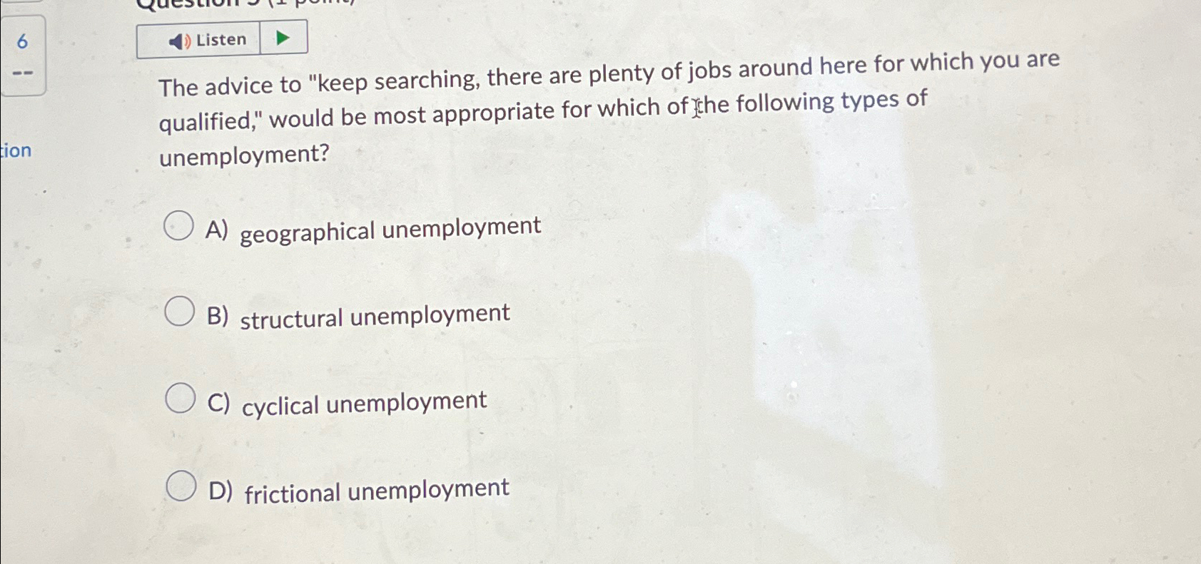 Solved The advice to "keep searching, there are plenty of | Chegg.com