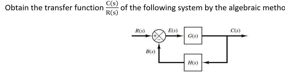 Solved Obtain the transfer function R(s)C(s) of the | Chegg.com