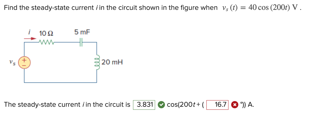 Solved by an EXPERT Find the steady-state current i in ﻿the circuit shown | Chegg.com