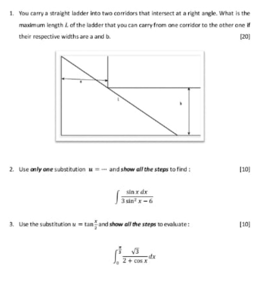 Solved 1. You carry a straight ladder into two corridors | Chegg.com