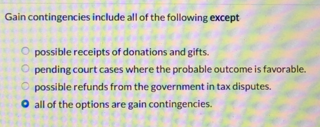 Solved Gain contingencies include all of the following | Chegg.com