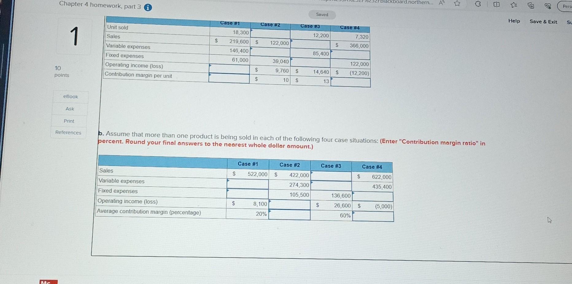 Solved Exercise 4-13 Missing Data; Basic Cost-Volume-Profit | Chegg.com