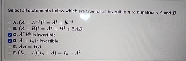 Solved Select all statements below which are true for all | Chegg.com