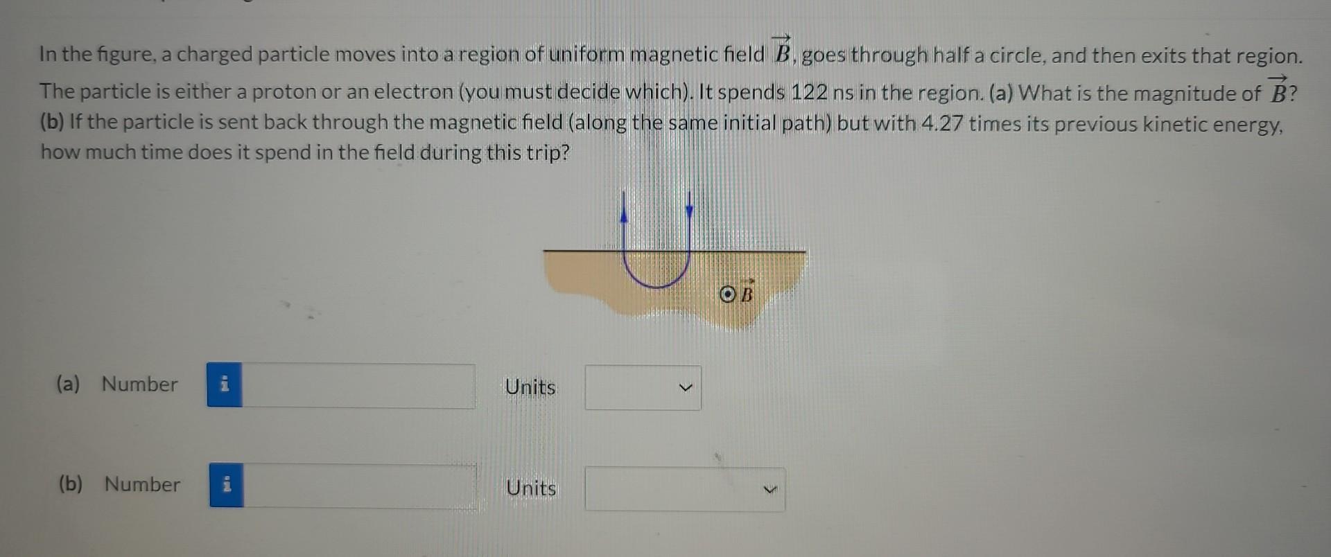 Solved In the figure, a charged particle moves into a region | Chegg.com