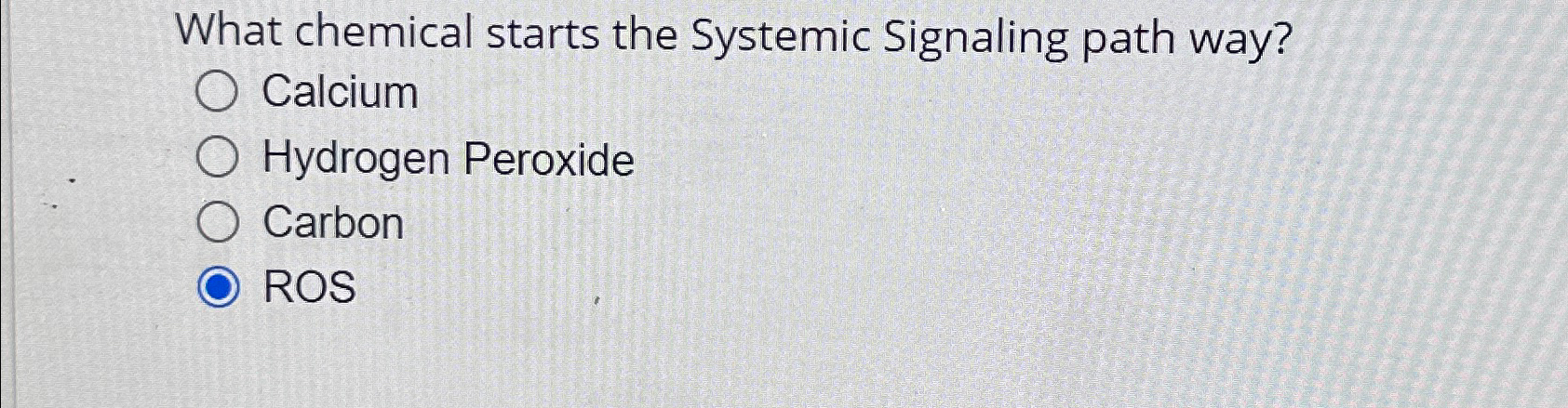 Solved What chemical starts the Systemic Signaling path | Chegg.com