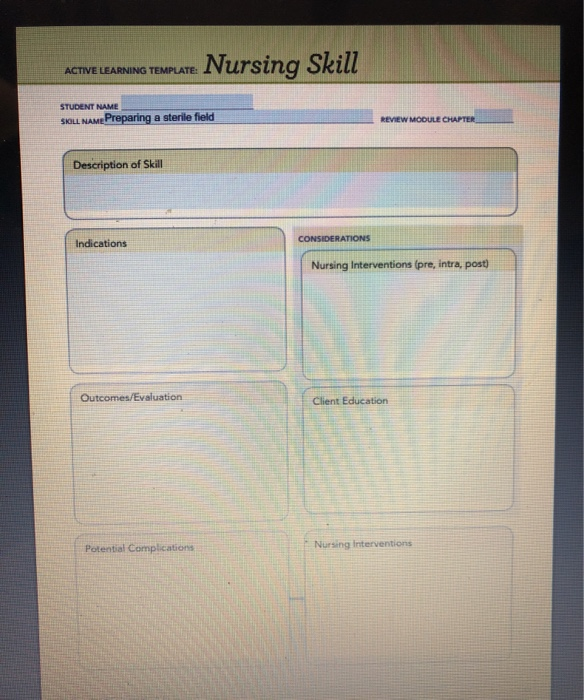 Solved ACTIVE LEARNING TEMPLATE: Nursing Skill STUDENT NAME | Chegg.com