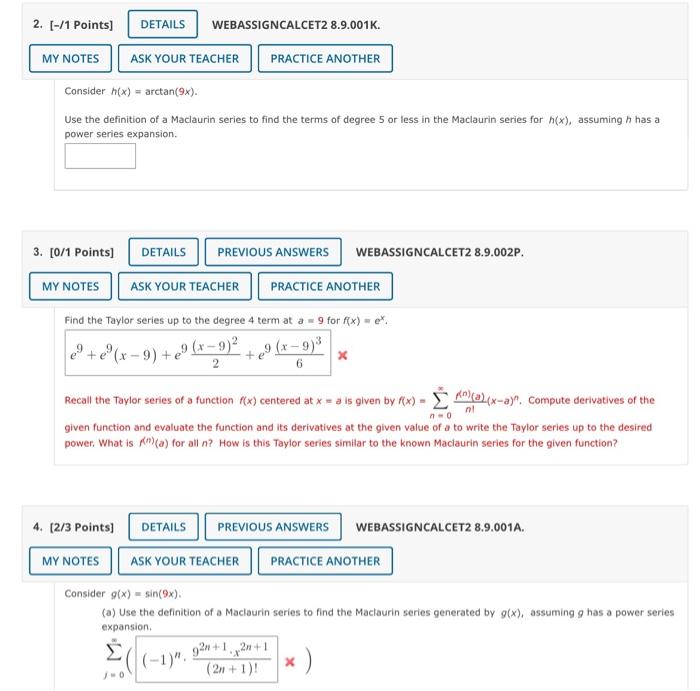 Solved 2. (-/1 Points) DETAILS WEBASSIGNCALCET2 8.9.001K. MY | Chegg.com Solved 2. (-/1 Points) DETAILS WEBASSIGNCALCET2 8.9.001K. MY | Chegg.com