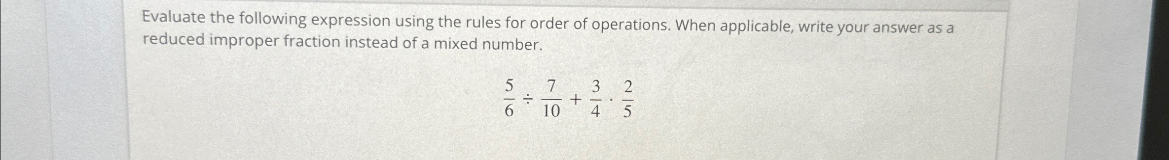 Solved Evaluate the following expression using the rules for | Chegg.com