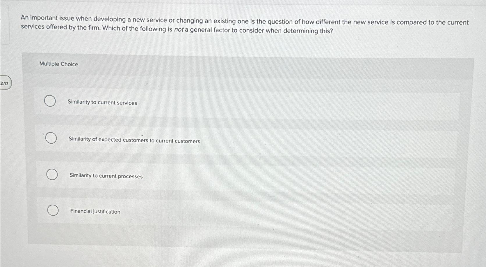 Solved An important issue when developing a new service or | Chegg.com