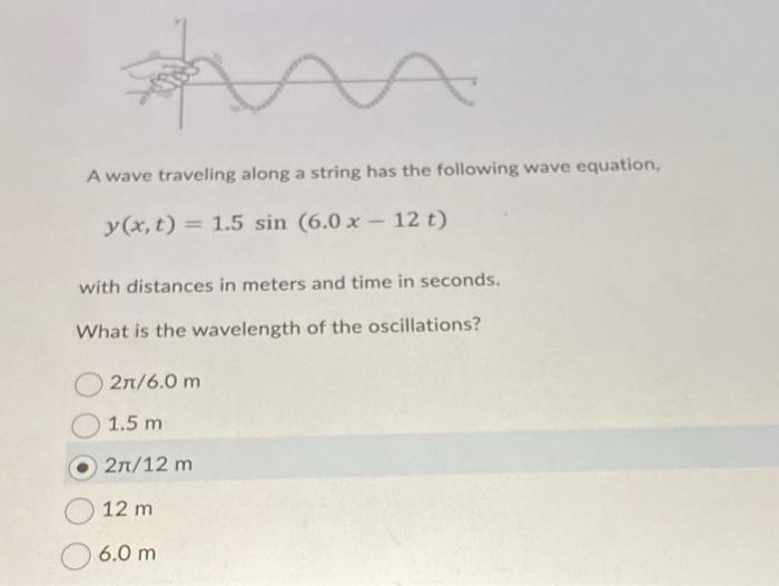 Solved Am A wave traveling along a string has the following | Chegg.com