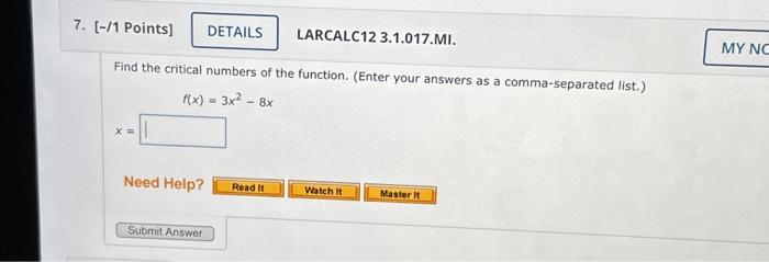 Solved 14. [-/3 Points] DETAILS (b) X = π/4 dy/dt = (c) x = | Chegg.com