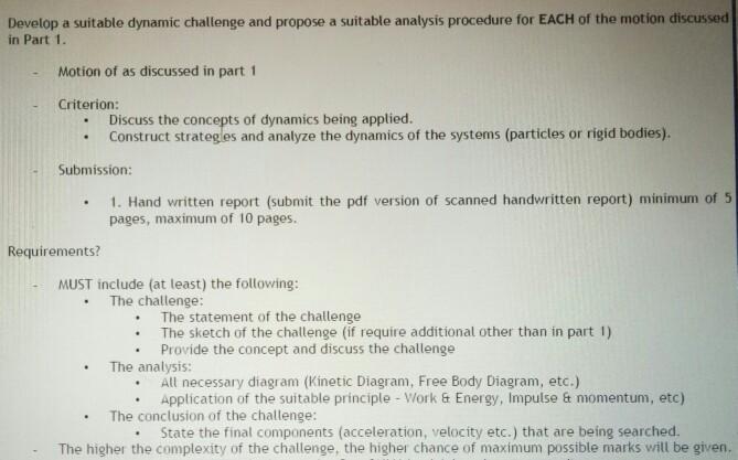 Solved What? Identify THREE (3) different motion of any | Chegg.com