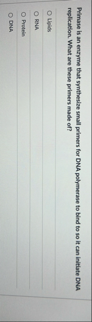 Solved Primase is an enzyme that synthesize small primers | Chegg.com