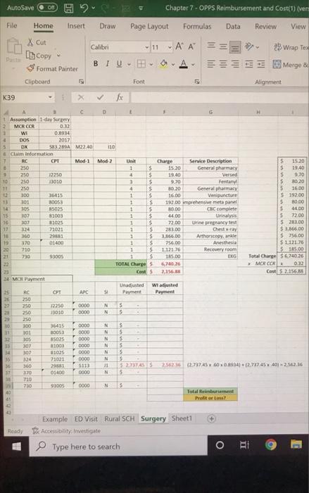 AutoSave on Chapter 7 - OPPS Reimbursement and | Chegg.com